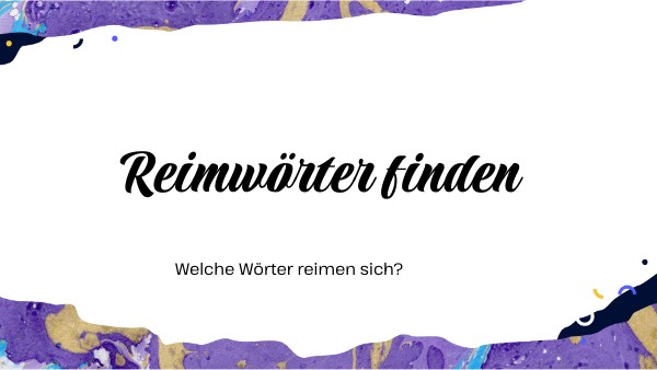 Reimwörter erkennen | Genially