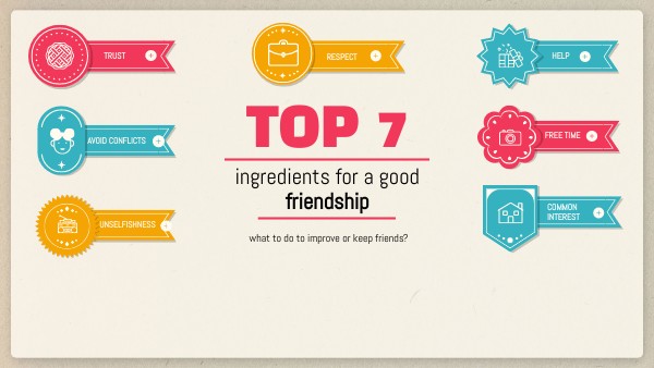 ingredients for a good friendship