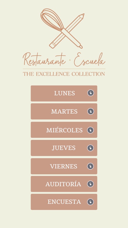 Menus Restaurante Escuela