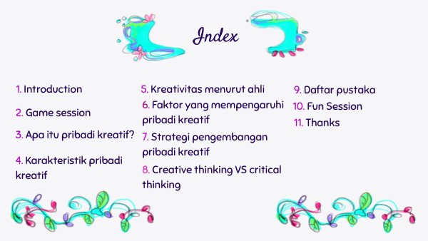 PPT CREATIVE THINKING KEL. 2 PRIBADI KREATIF | Genially