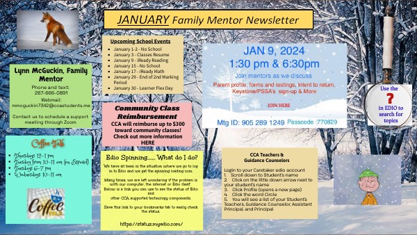 January Family Mentor Newsletter LM | Genially