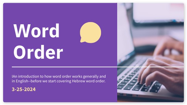 Word Order | Genially