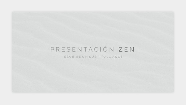 PRESENTACIÓN ZEN