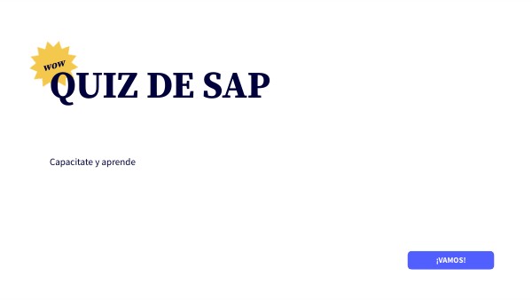 QUIZ BÁSICO SAP | Genially