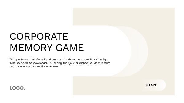 Corporate memory game | Genially