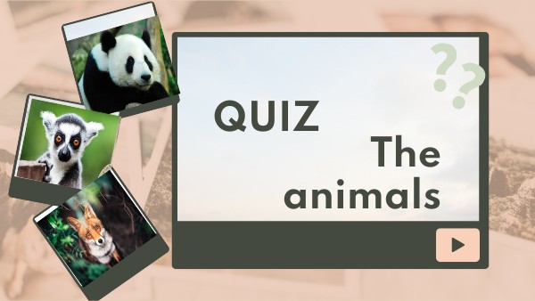 The animals: quiz | Genially