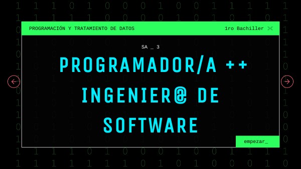 SA3 _ PROGRAMADOR/A ++ INGENIER@ DE SOFTWARE