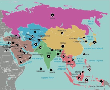 Mapa interactivo - Asia | Genially
