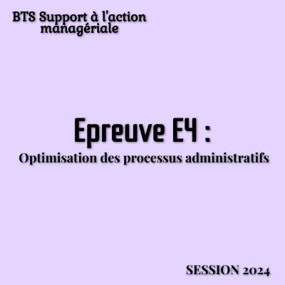 EPREUVE E4