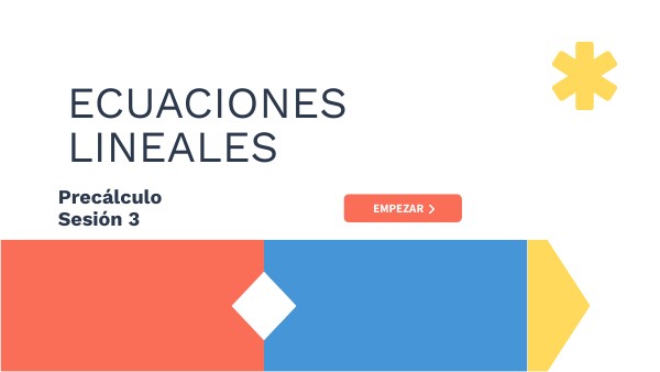 Precálculo- Sesión 3-ECUACIONES LINEALES