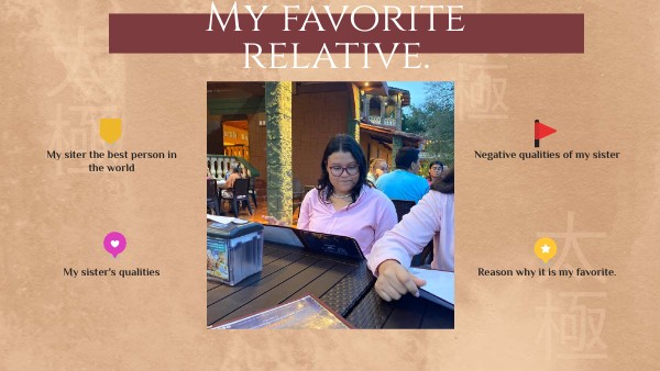 My favorite relative. | Genially