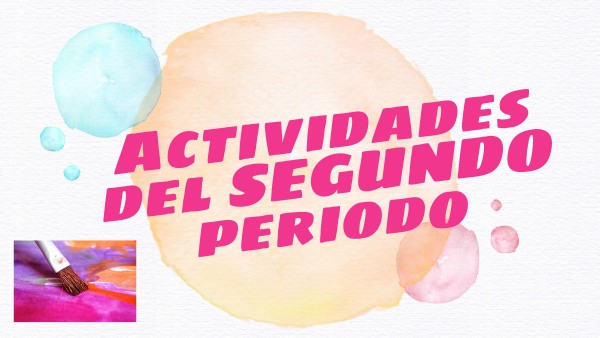 Actividades del segundo periodo