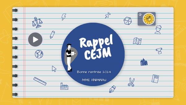 RAPPEL CEJM | Genially