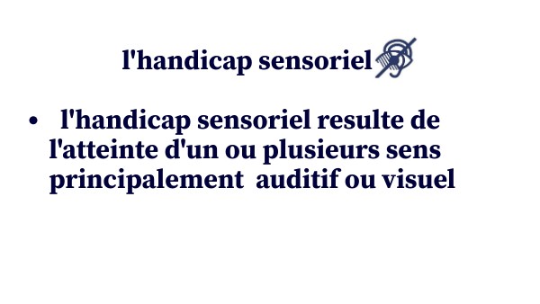 Affiche handicap sensoriel | Genially