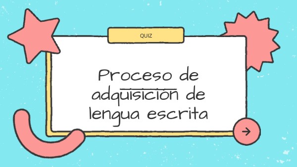 Proceso de adquisición de la lengua escrita | Genially