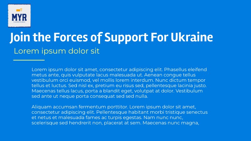 Ukraine advocacy website template