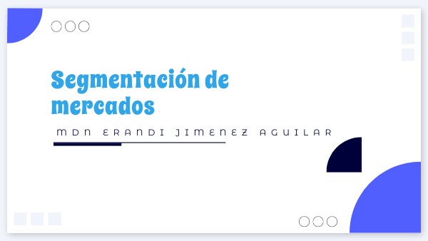 SEGMENTACION DE MERCADOS