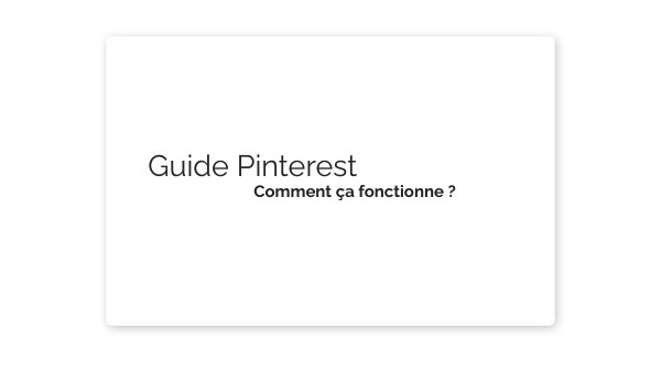 Guide formation pinterest