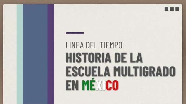 Historia de la escuela multigrado en México | Genially