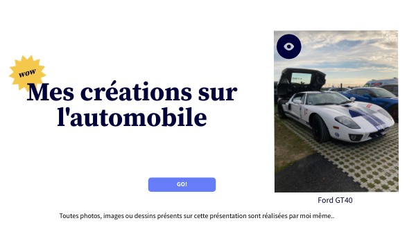 Mes créations voitures