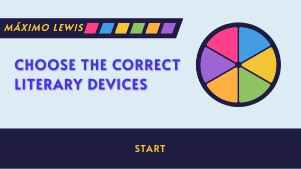 Choose the correct literary devices | Genially