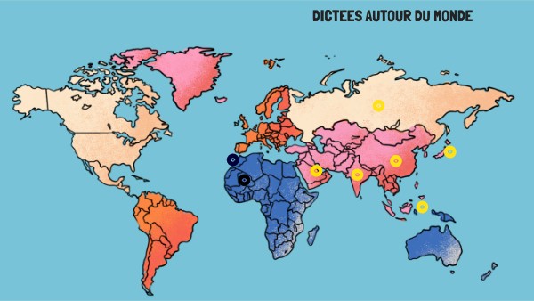 dictées autour du monde | Genially