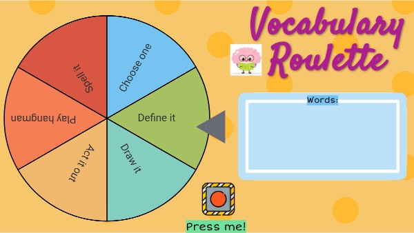 Vocabulary roulette