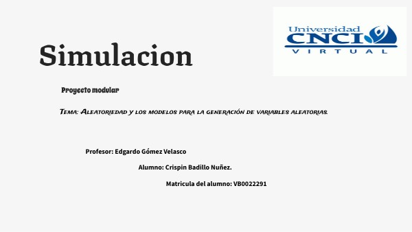 Proyecto modular de Simulación. | Genially