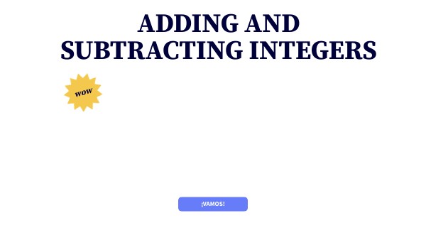 ADDITION AND SUBTRACTION OF INTEGERS