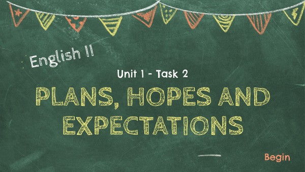 Task 2 - Plans, Hopes and Expectations