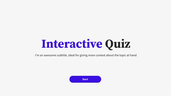 Basic Interactive Quiz | Genially