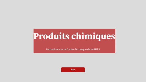 Formation Produits Chimiques | Genially