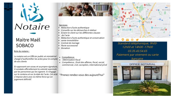 Plaquette information notaire | Genially