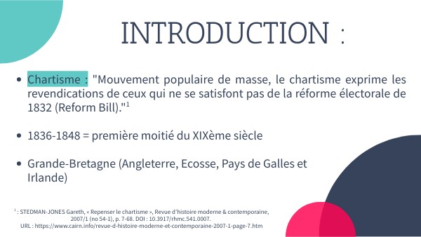 Histoire - Chartisme | Genially