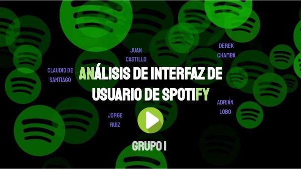 Análisis de Interfaz de Usuario de Spotify | Genially