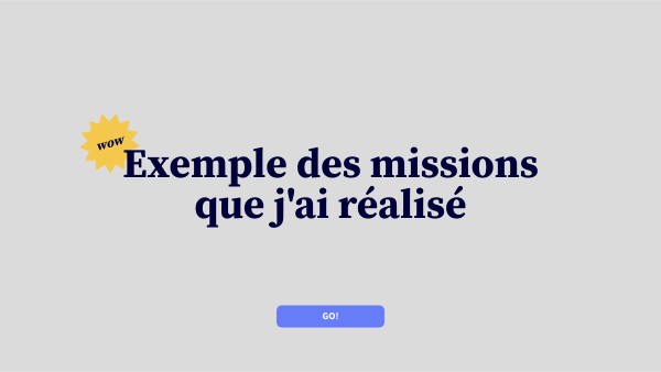 Missions réalisées | Genially