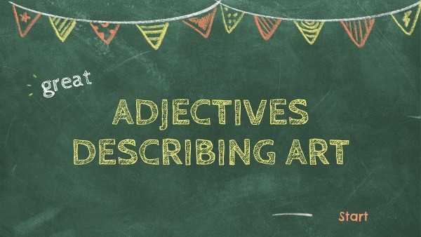 BE3 adjectives describing art p.98 26/04