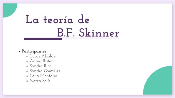 La teoría de B.F. Skinner