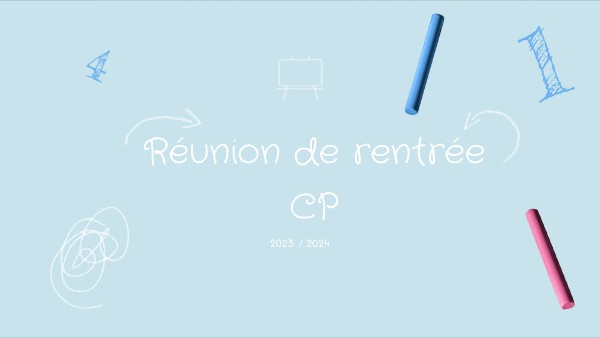 Réunion de rentrée CP | Genially
