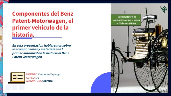 LOS MATERIALES CON LOS QUE FUE CONSTRUIDO EL PRIMER AUTOMOVIL | Genially