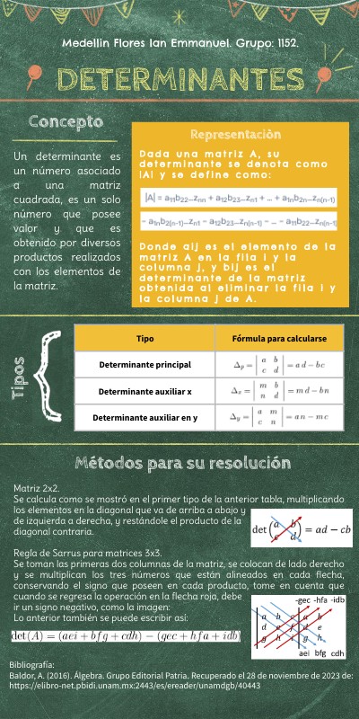 Medellin Flores Ian Emmanuel. Infografía determinantes.. | Genially