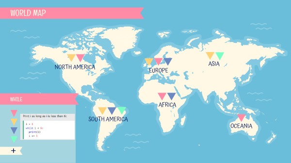 ILLUSTRATED WORLD MAP while | Genially