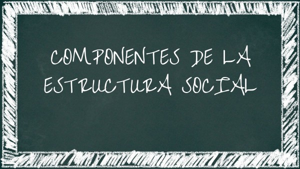 componentes de la estructura social | Genially