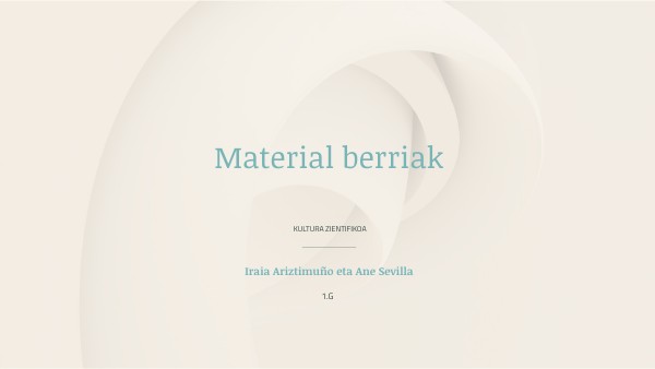 material berriak | Genially