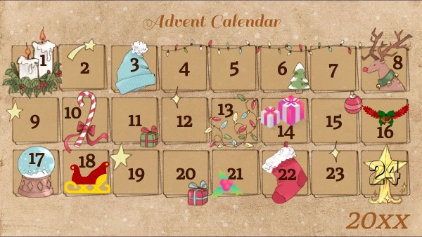 mon calendrier de NOËL