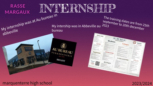 internship report | Genially