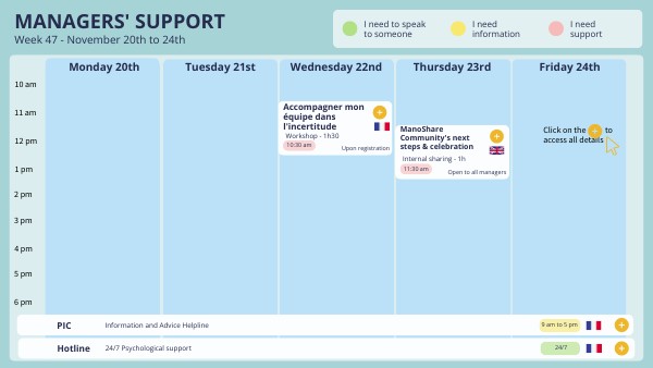Managers support plan - Nov 20th to 24th | Genially