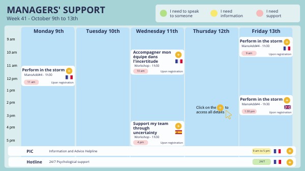 Managers support plan - Oct 9 to 13 | Genially