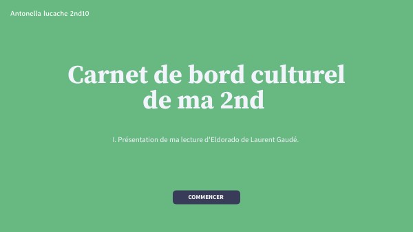 Mon Carnet de Bord | Genially