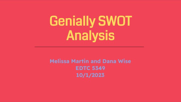 Genially SWOT Analysis